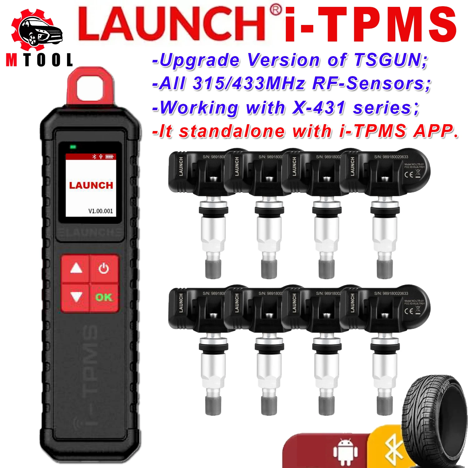 Launch-neum-tico-i-tpms-con-Sensor-RF-Detector-de-presi-n-315-433MHz ...