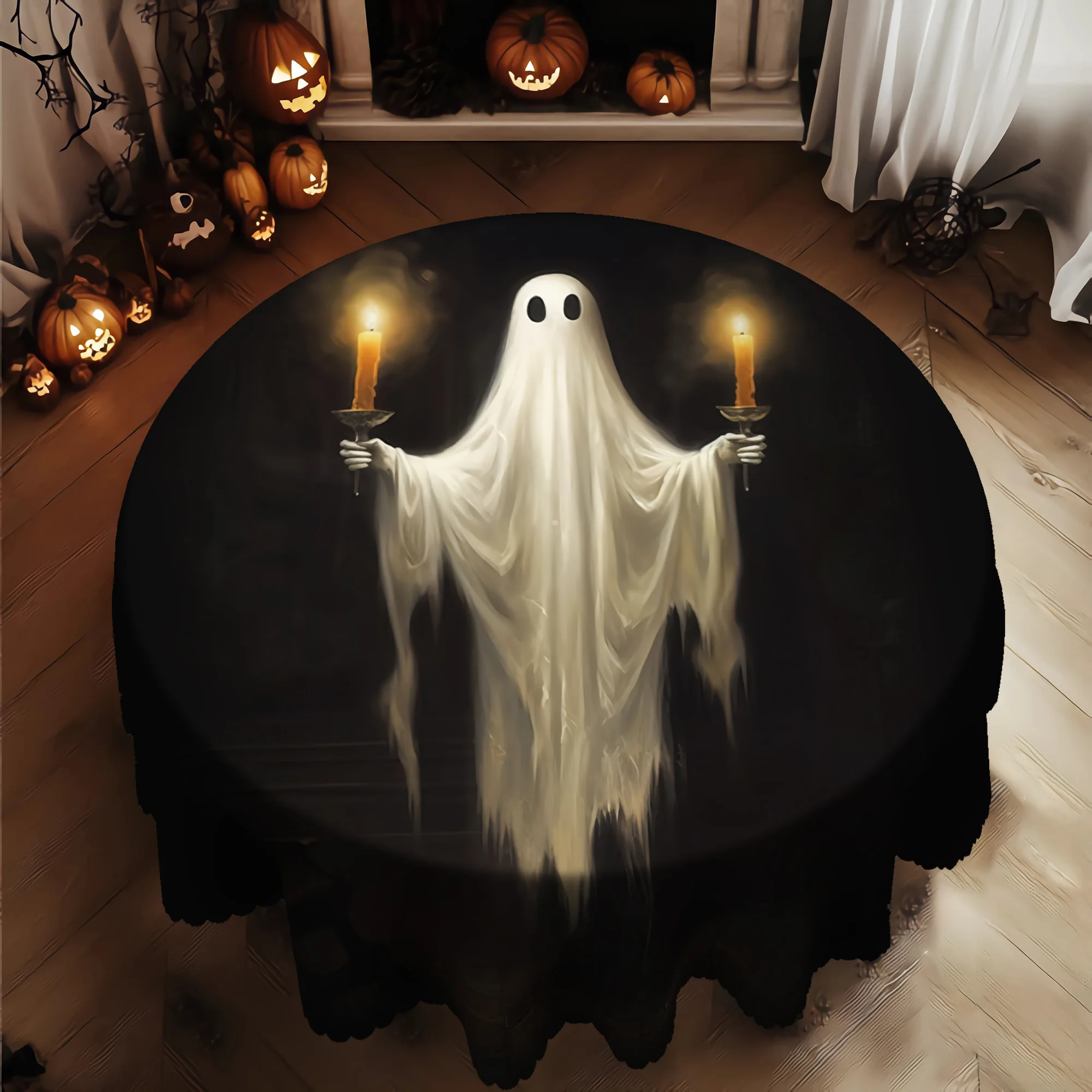 1 Halloween Themed Printed Tablecloth, Available in Various Sizes ...