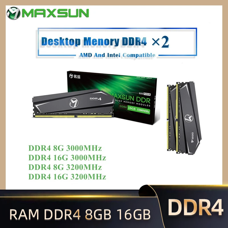 Memória de maxsun ram ddr4 8gb 16gb 3200mhz garantia de vida memoria ...