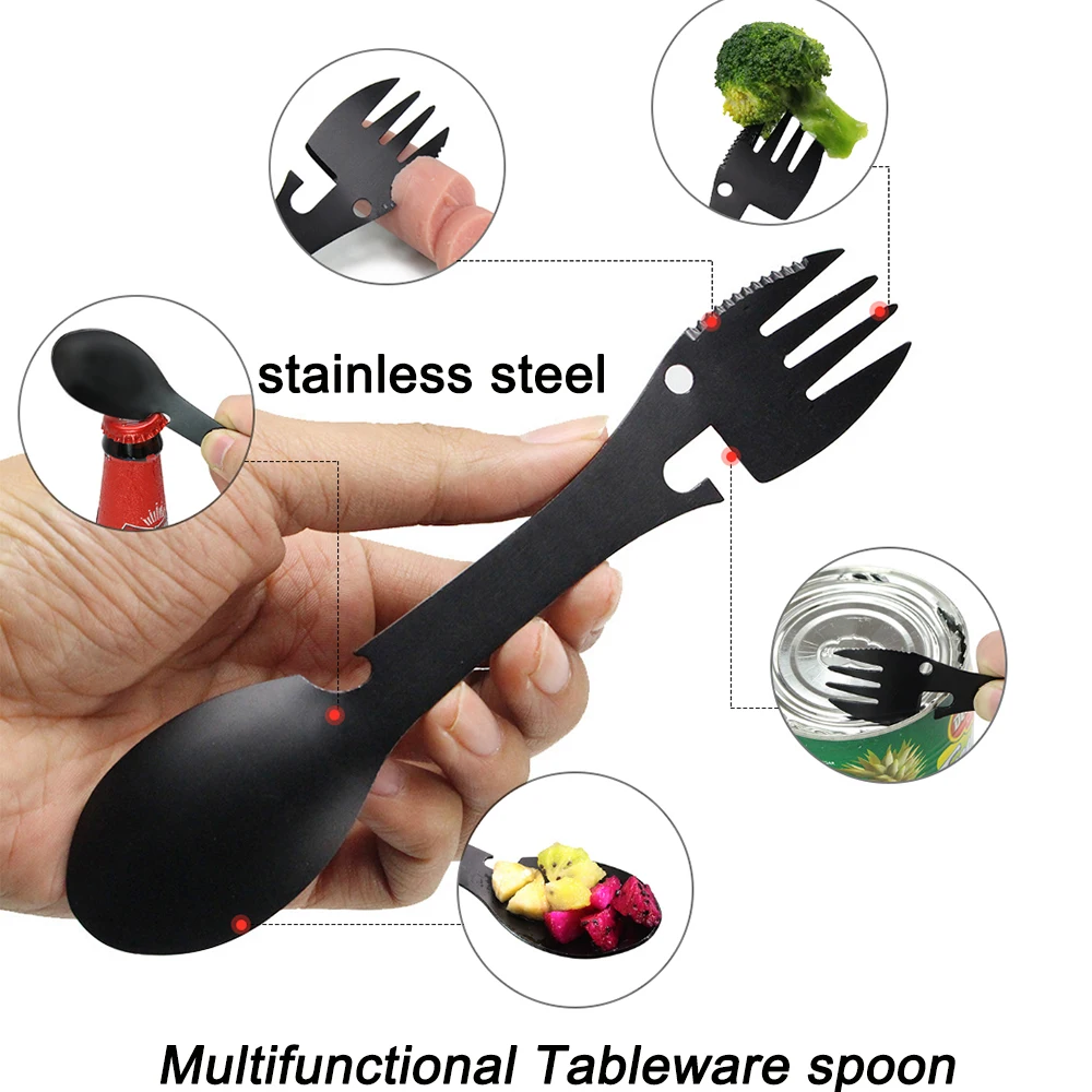 Tableware spoon multi tool can opener flatware Portable bottle cutlery ...