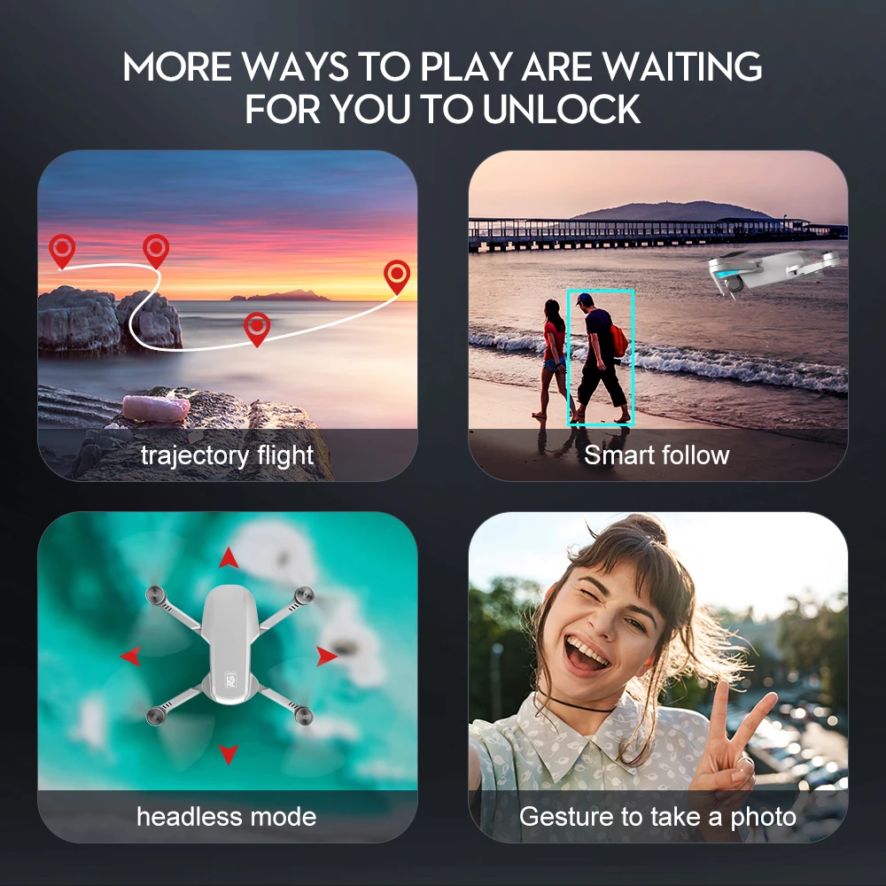 Blanc Mini 3 Pro 1B-Drone professionnel S6S Mini 3 Pro, GPS 4K, 5km, caméra HD, quadrirotor avec ...