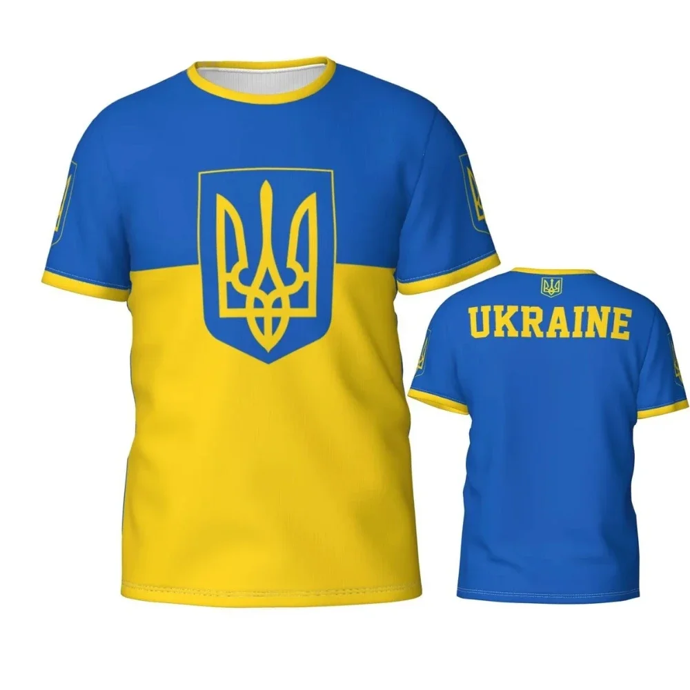 Ukrainian-Flag-Badge-3D-Printed-T-shirt-for-Men-Women-Casual-Sports ...