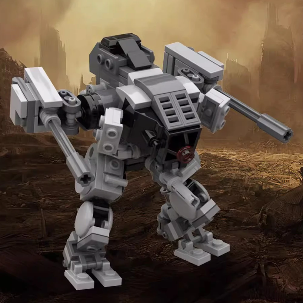 258PCS-Sci-fi-Military-Combat-Robot-Armed-Walking-Mecha-Building-Blocks ...