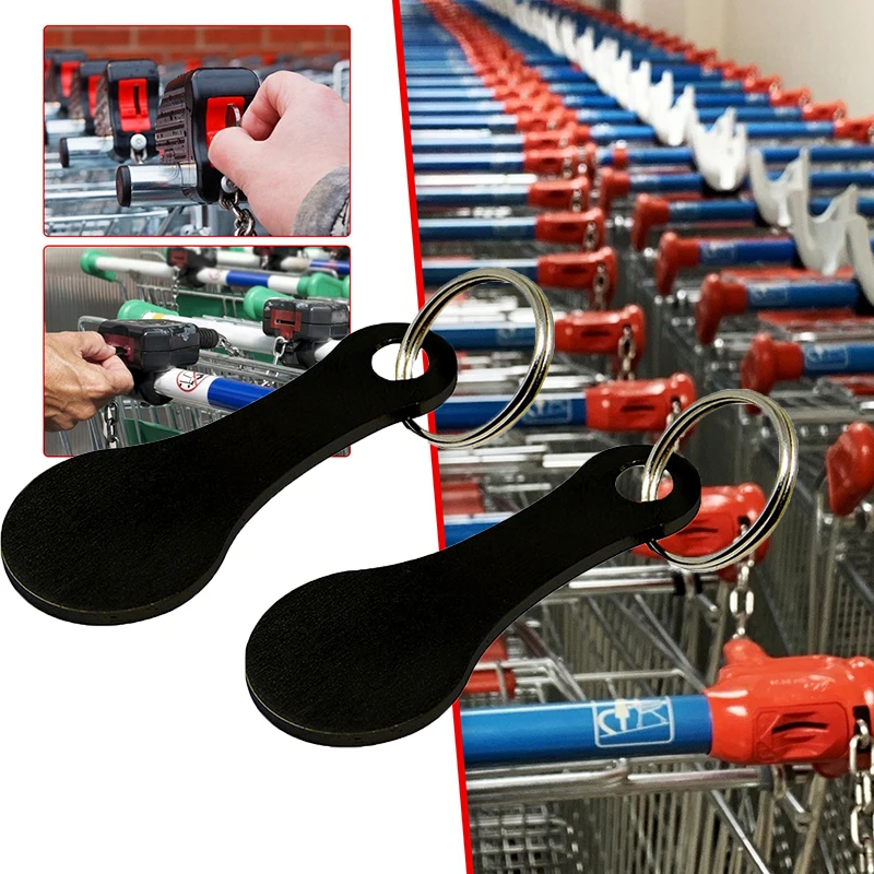 Diy Shopping Trolley Tokens 2pcs Couple Key Chains Decorative Key Hooks ...