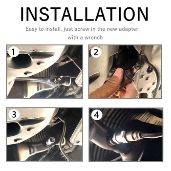 2Pcs M18x1.5 Oxygen Sensor O2 Extension Extender Spacer Adapter Exhaust ...