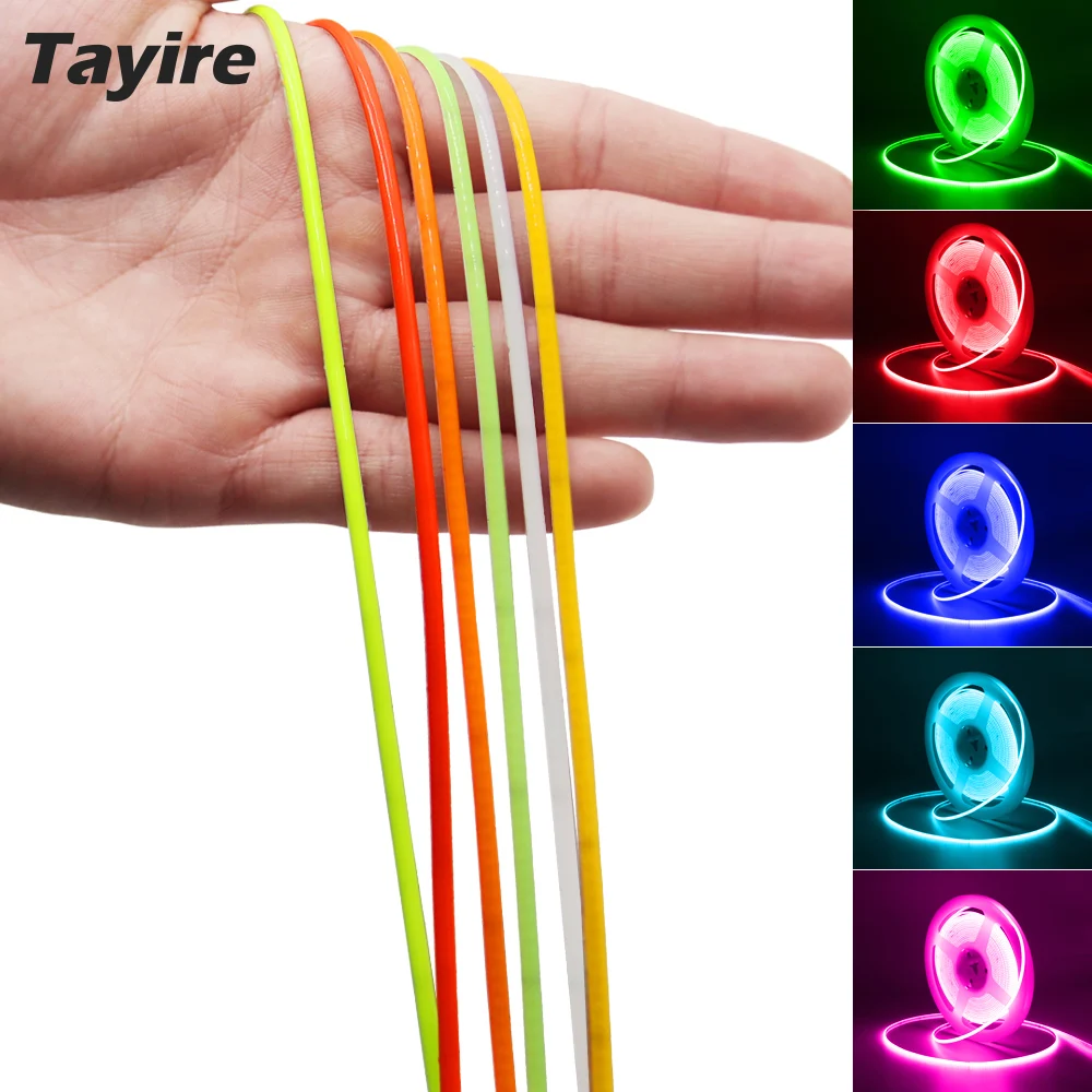 2-7mm-Super-Slim-COB-LED-Strip-Light-480LEDs-m-Flexible-Linear-Light ...