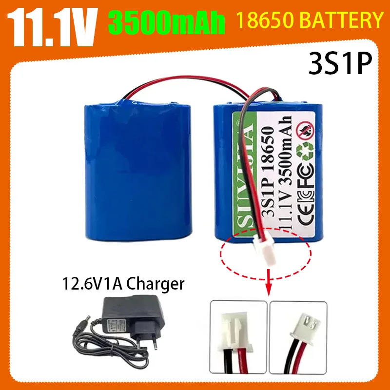 11.1V 3500mAh 3S1P Lithium-ion Battery Pack W/ BMS for Backup Power Ups ...