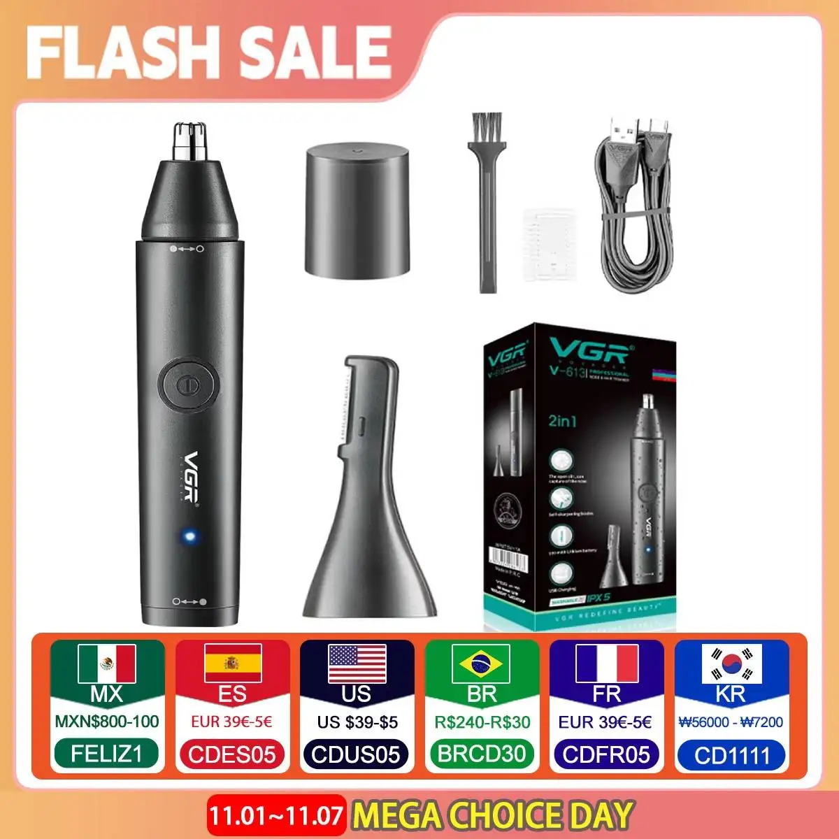 VGR-Professional-Nose-Hair-Trimmer-Mini-Hair-Trimmer-Electric-Nose ...