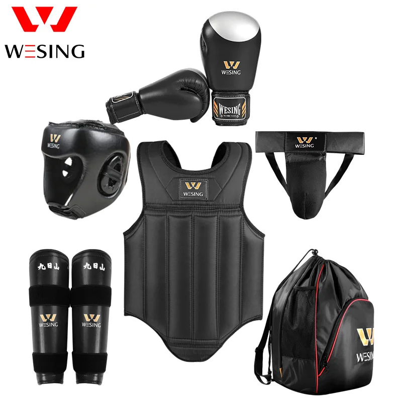 Wesing-Wushu-Sanda-Kickboxing-Protection-6-pcs-Set-Gear-Boxing-Sand ...