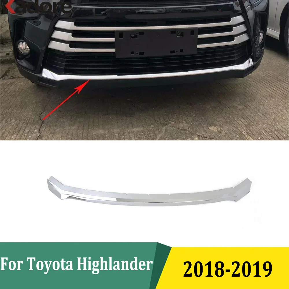 For-Toyota-Highlander-2018-2019-Chrome-Front-Lower-Bumper-Grille-Cover ...