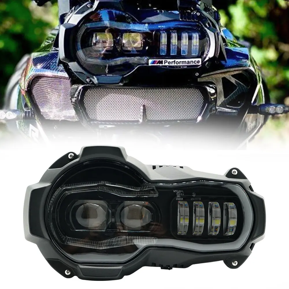 Conjunto-de-faros-LED-para-motocicleta-luces-con-marca-para-BMW-GS-1200 ...