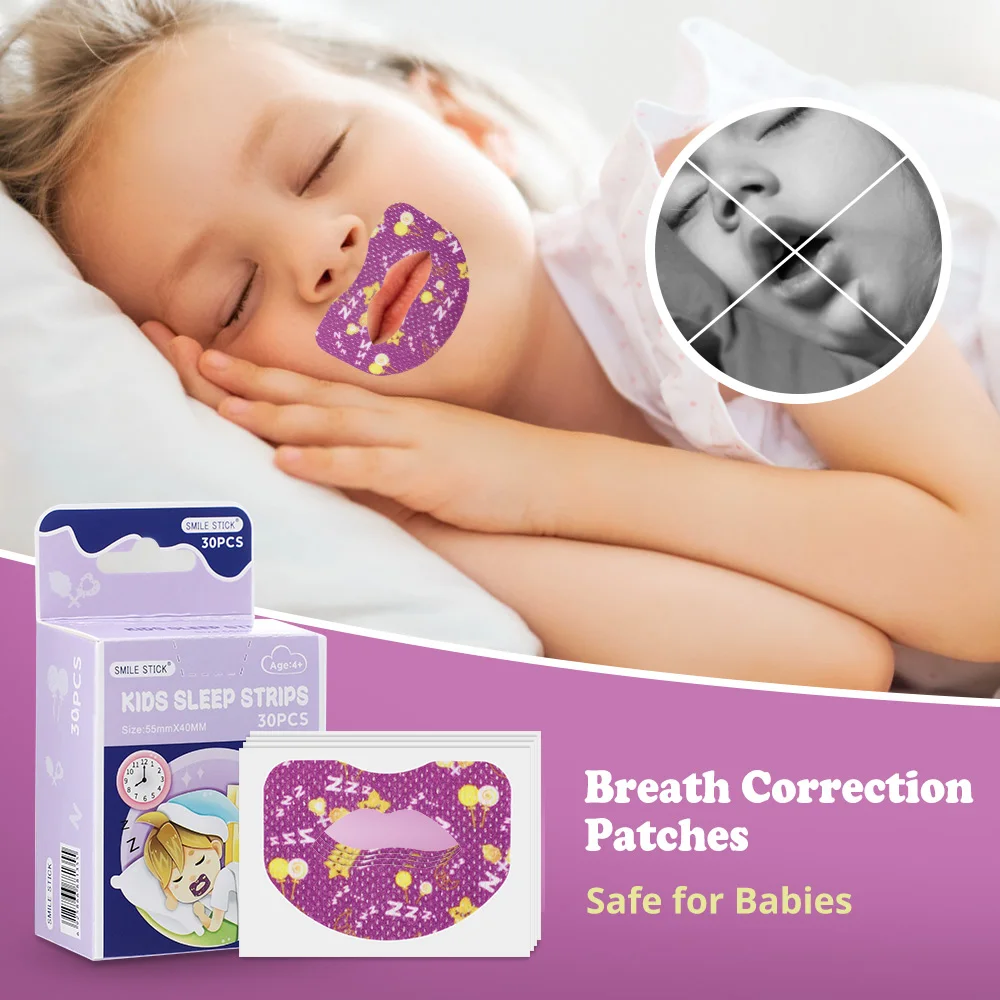 Breathing Correction Sticker Sleeping Sticker Stop Snoring Stickers Children Sleep Mouth Closure ...