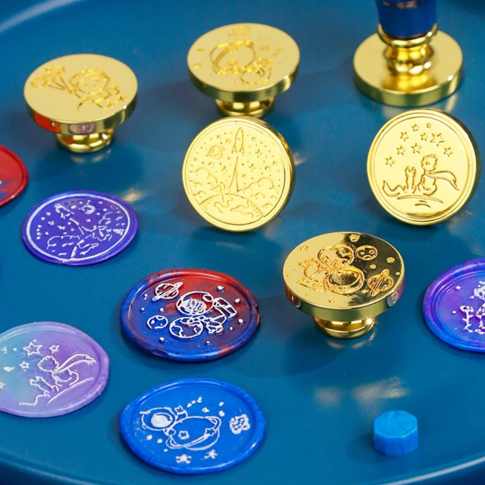 Space-Series-Metal-Wax-Seal-Embossed-Stamps-Head-Retro-Fire-Paint ...