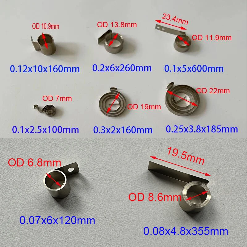 0.1-0.4mm Stainless steel constant force clockwork spring return device ...