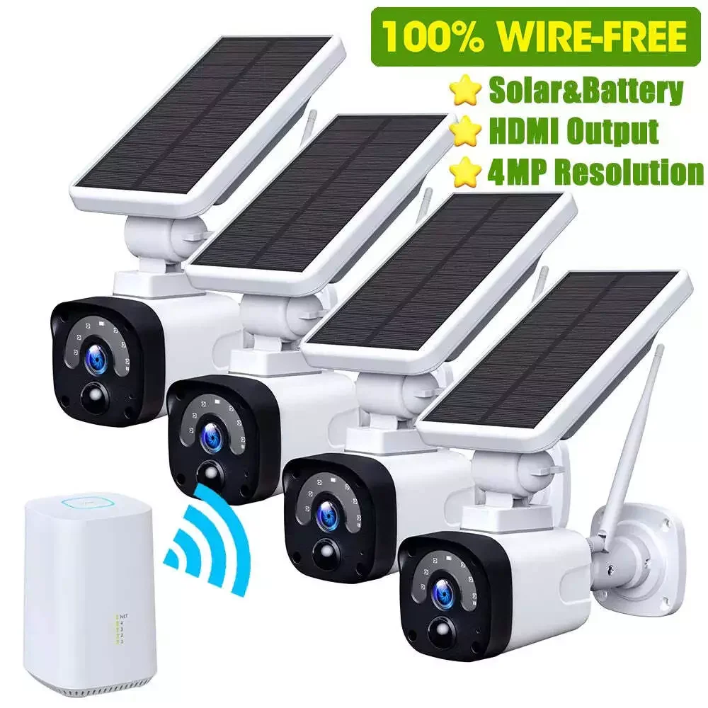 Solar-Powered-Wireless-Security-Camera-System-WiFi-Camera-Kit-4MP-IP ...