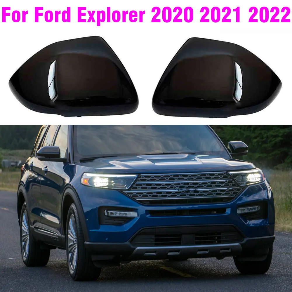 Gloss-Black-For-Ford-Explorer-2020-2021-2022-Side-Rearview-Mirror-Cover ...