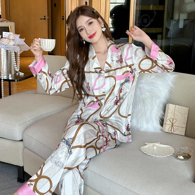 Striped-Geometric-Design-Sense-Line-Style-Print-Ice-Silk-Women-s ...