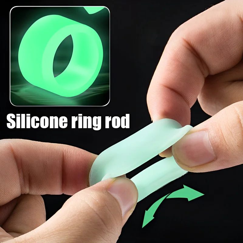 5Pcs-Luminous-Ring-Fishing-Rod-Handle-Protective-Case-Anti-skid-Ring ...