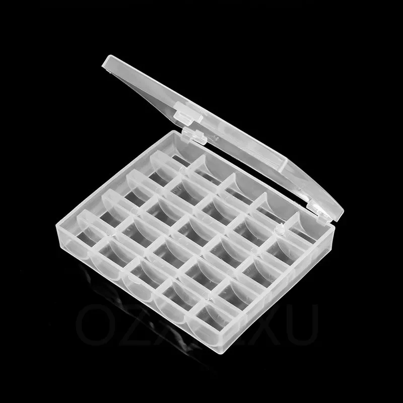 Empty-Box-25-Bobbins-Sewing-Machine-Spools-With-Thread-Storage-Case-Box ...