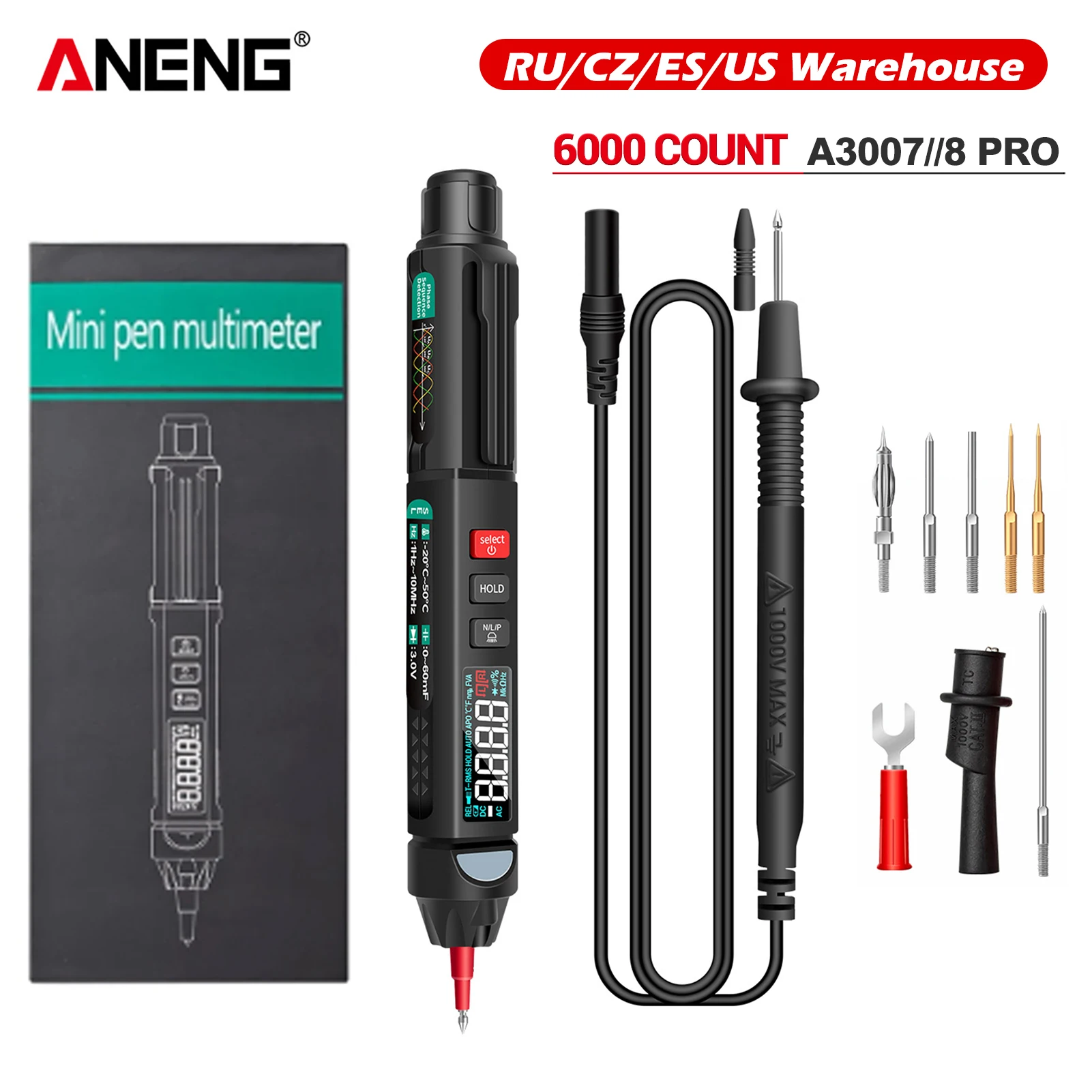 ANENG-Multimeter-Professional-Digital-Multimeter-Tester-A3007-A3008 ...