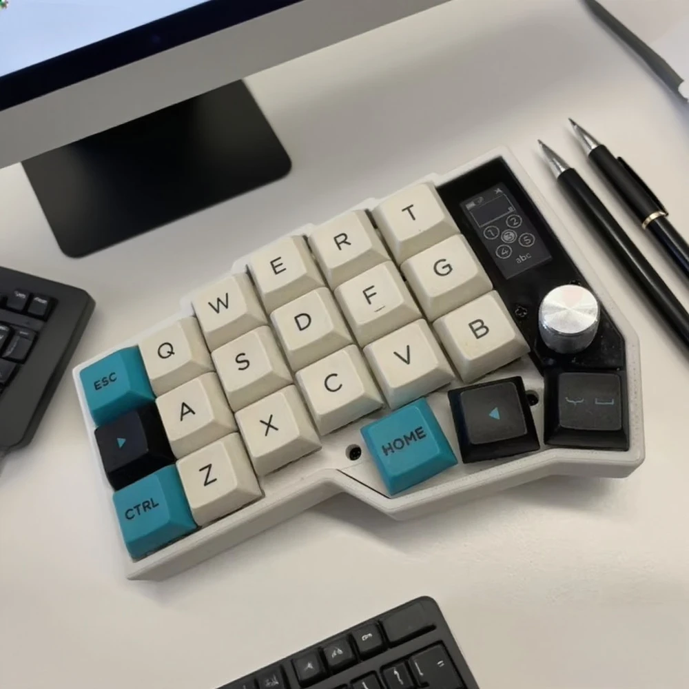 CORNE Wireless Split Keyboard View Screen Joystick Knob Bluetooth Dual ...