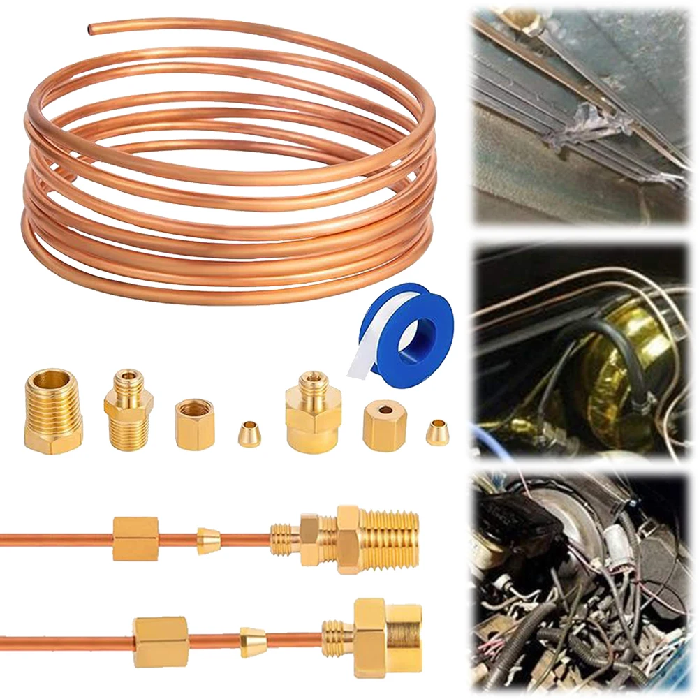 72-Inch-Mechanical-Oil-Pressure-Gauge-Tubing-Kit-Copper-Mechanical-Oil ...