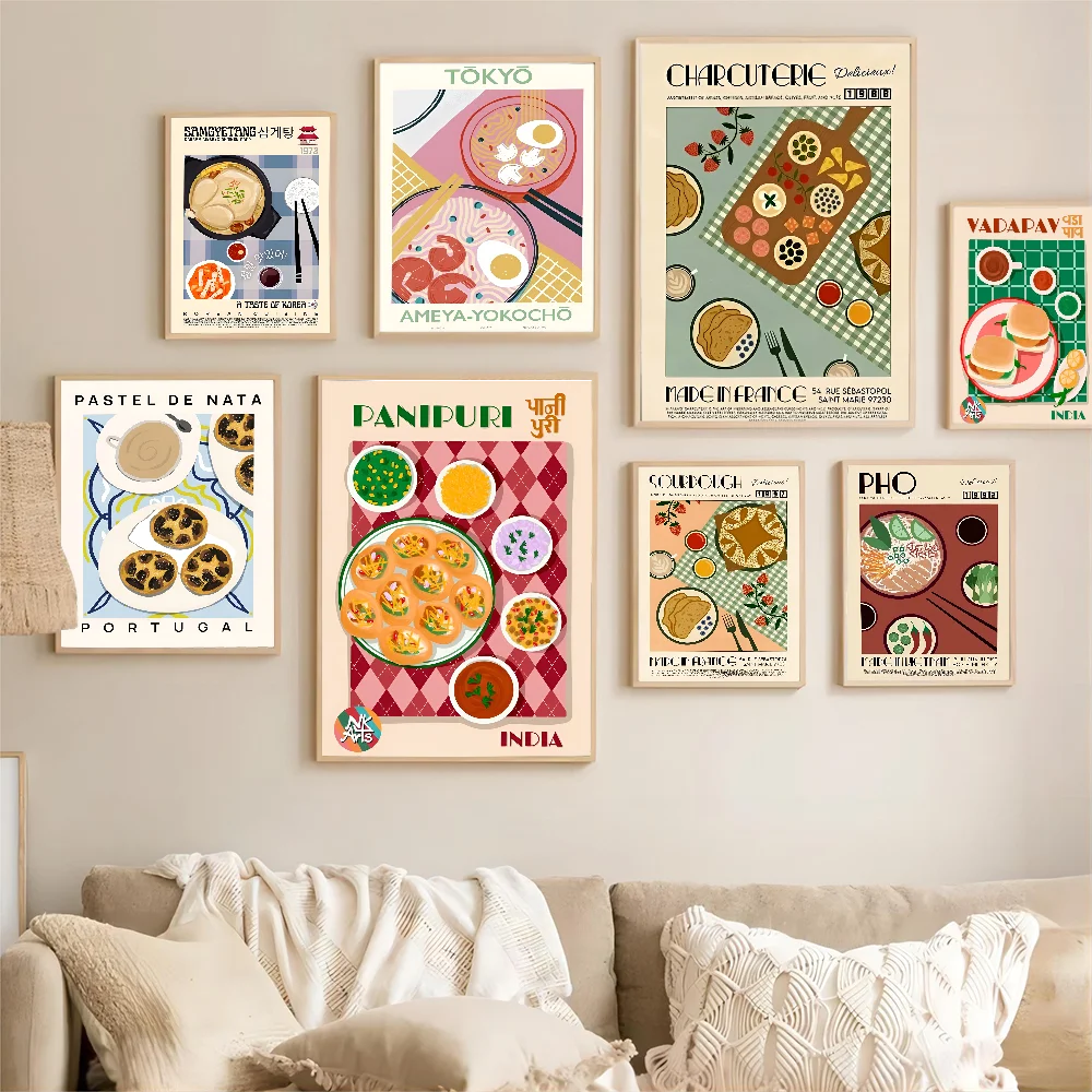 Coffee-Banana-Split-Sushi-Ramen-Retro-Food-Poster-Anime-Posters-Sticky ...