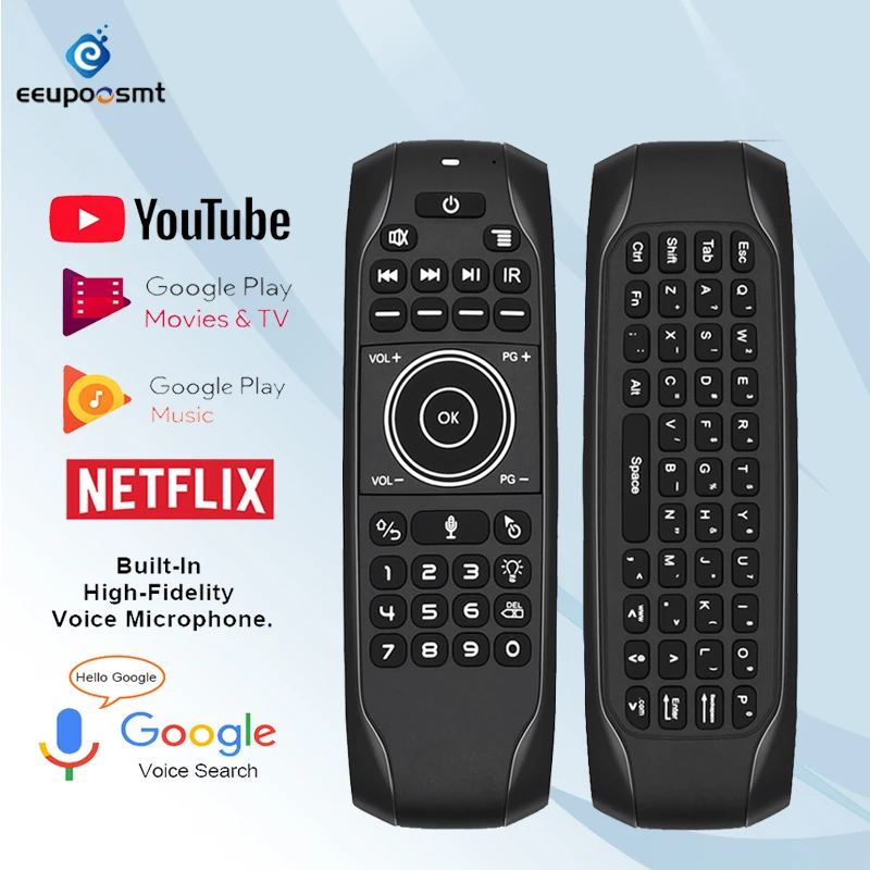 G7V Pro 2.4G wireless intelligent voice remote control keyboard backlit ...