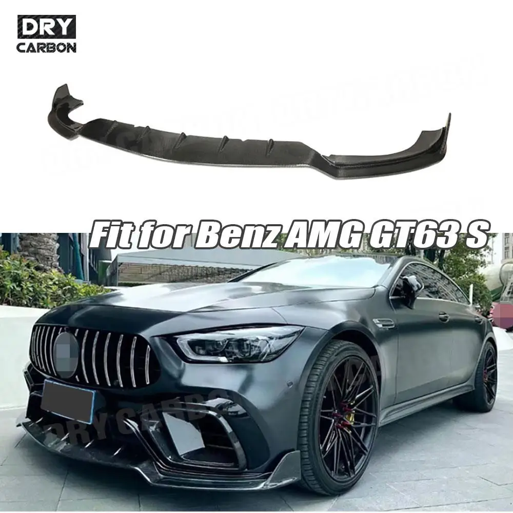 Dry-Carbon-Fiber-Front-Bumper-Chin-Lip-Spoiler-BodyKit-For-Benz-AMG ...