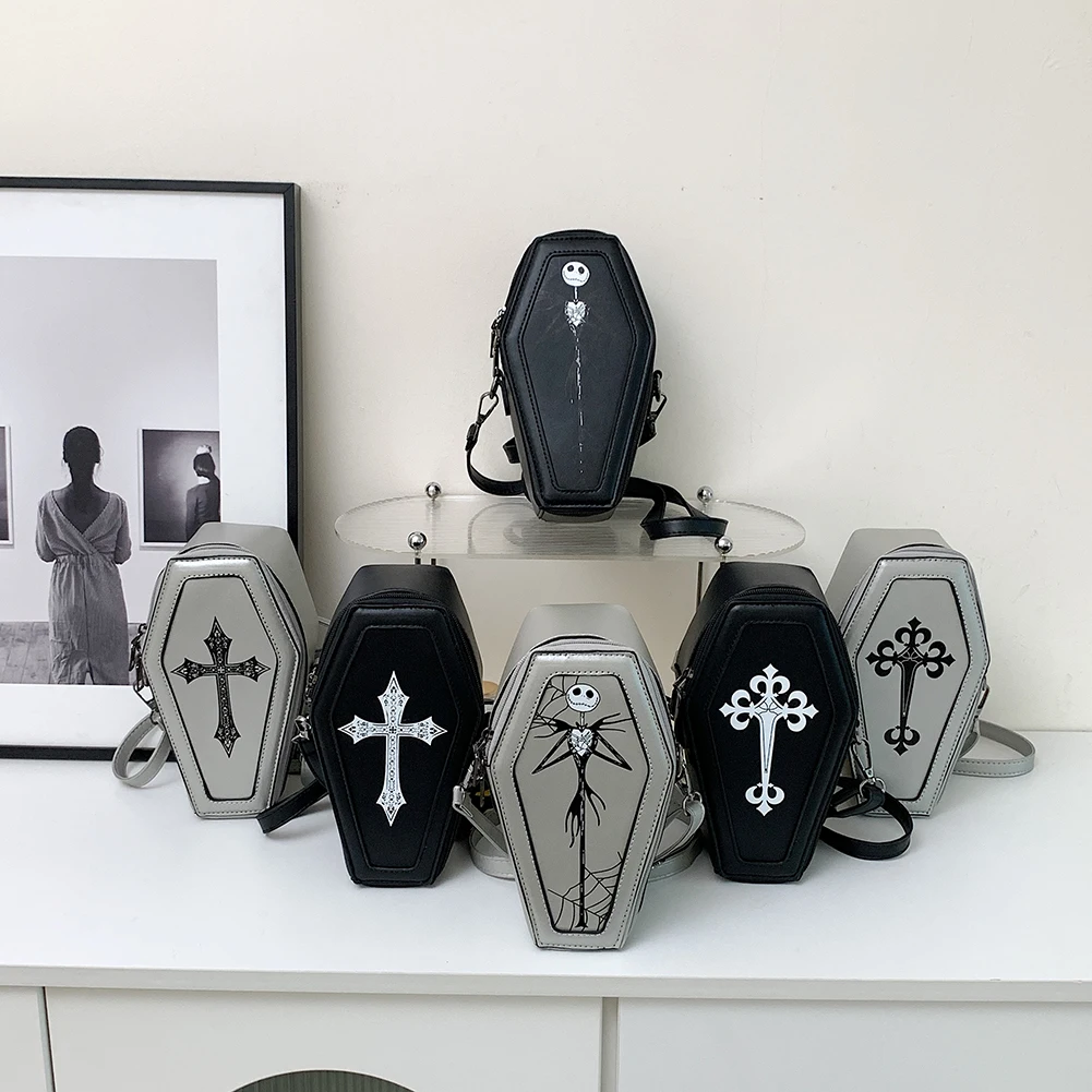 2023-Coffin-Shape-Purse-Handbag-Retro-Gothic-Small-Satchel-Halloween ...