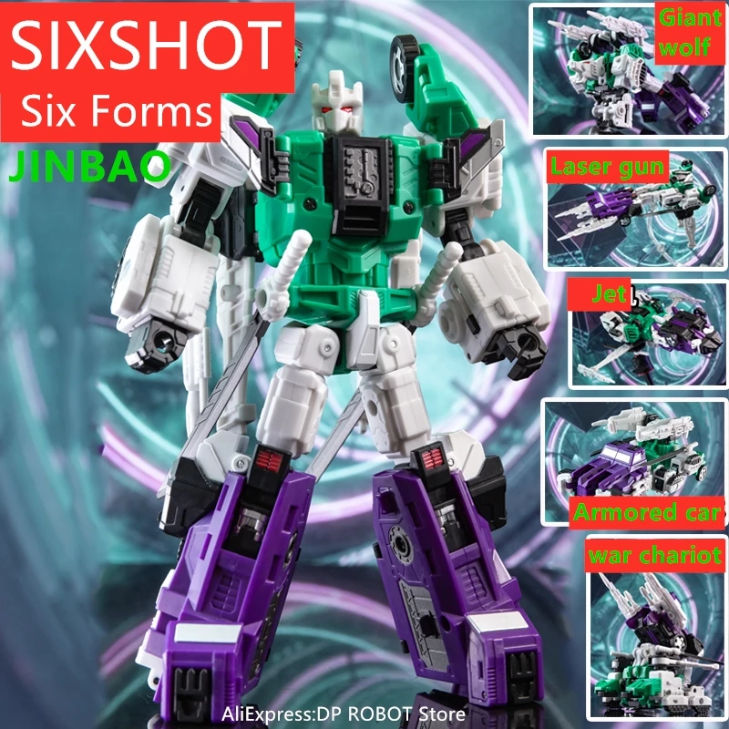 Figuras de acción JINBAO Transformers SIXSHOT Ninja, SIXSHOT, Sixth ...