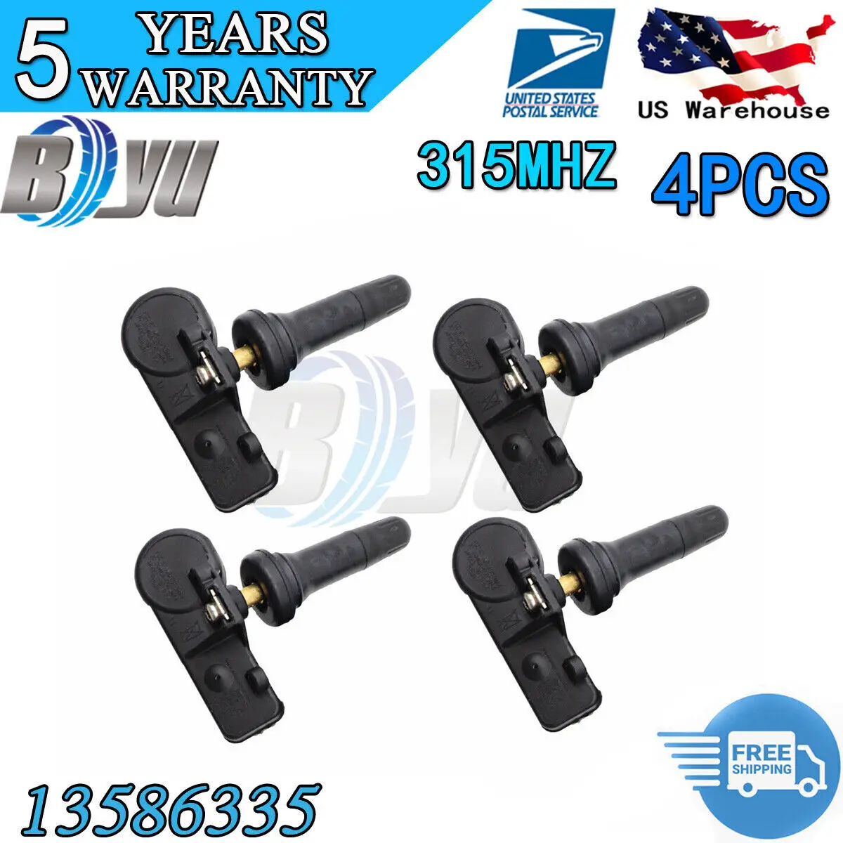 4PCS-Tire-Pressure-Sensor-13586335-Fits-For-GMC-Chevrolet-Cadillac ...