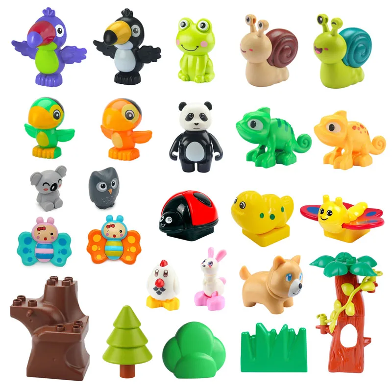 Big-Building-Blocks-Animals-Bird-Snails-Parrot-Panda-Compatible-With ...