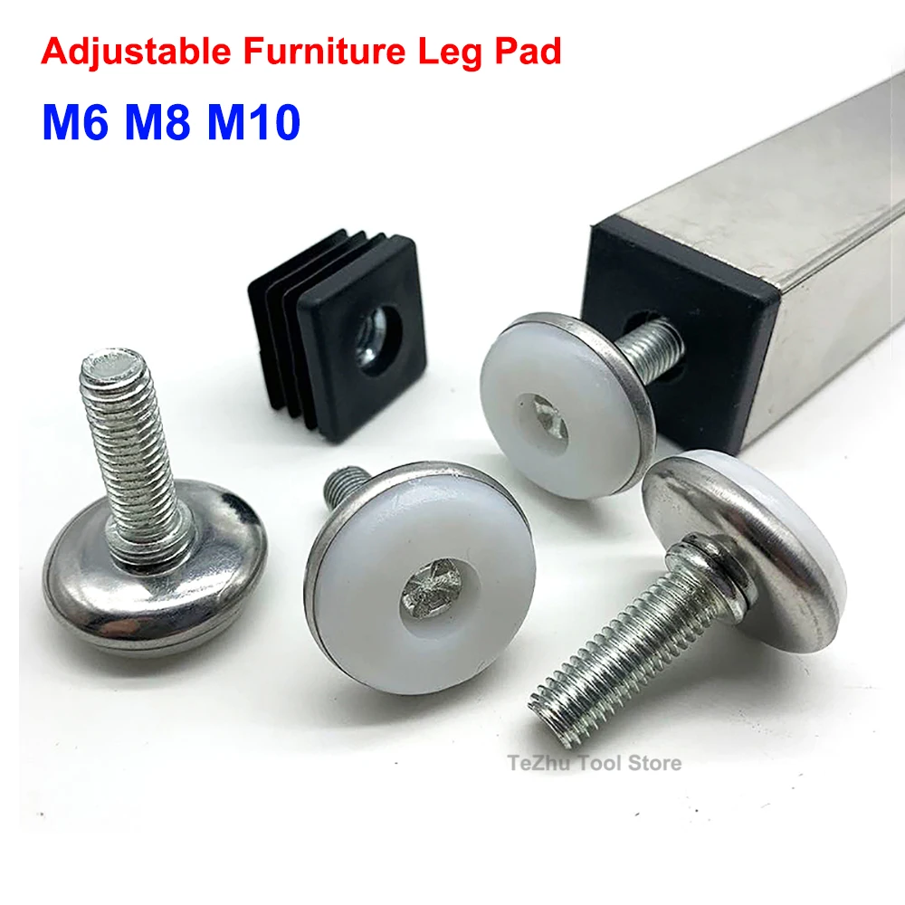 1PCS M6 M8 M10 Adjustable Leveling Chair Leg Feet Screw-in Base Nut ...