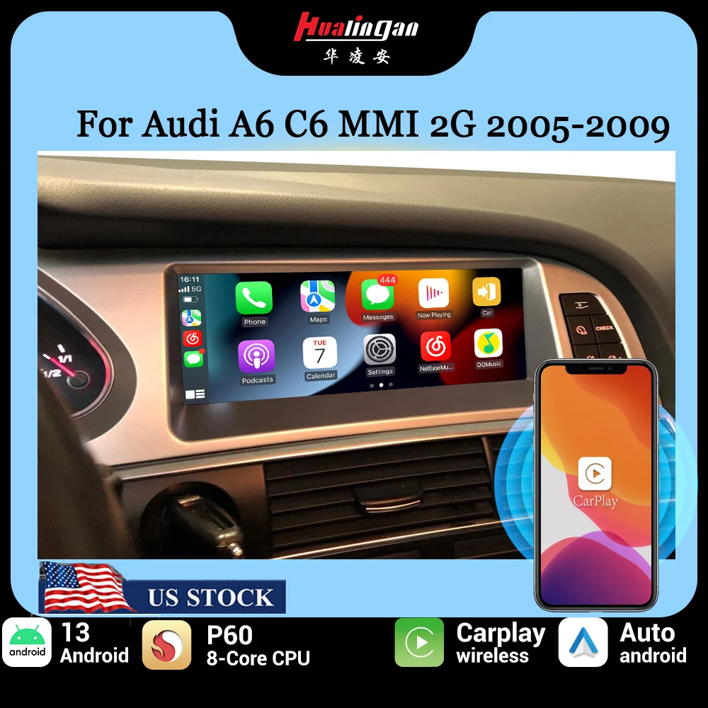 Android-screen-upgrade-8-8-for-2005-2006-2007-2009-Audi-A6-C6 ...