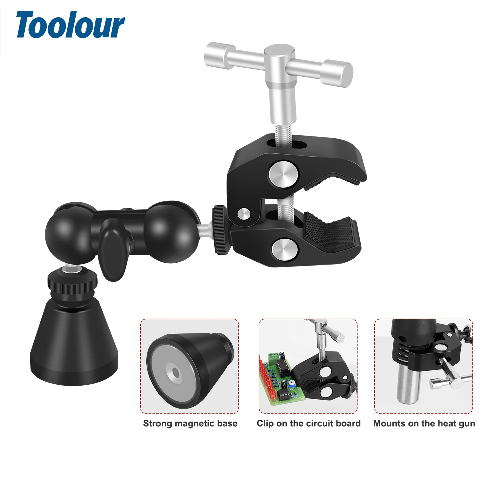 Toolour Magnetic Helping Hands Soldering Third Hand PCB Circuit Board ...