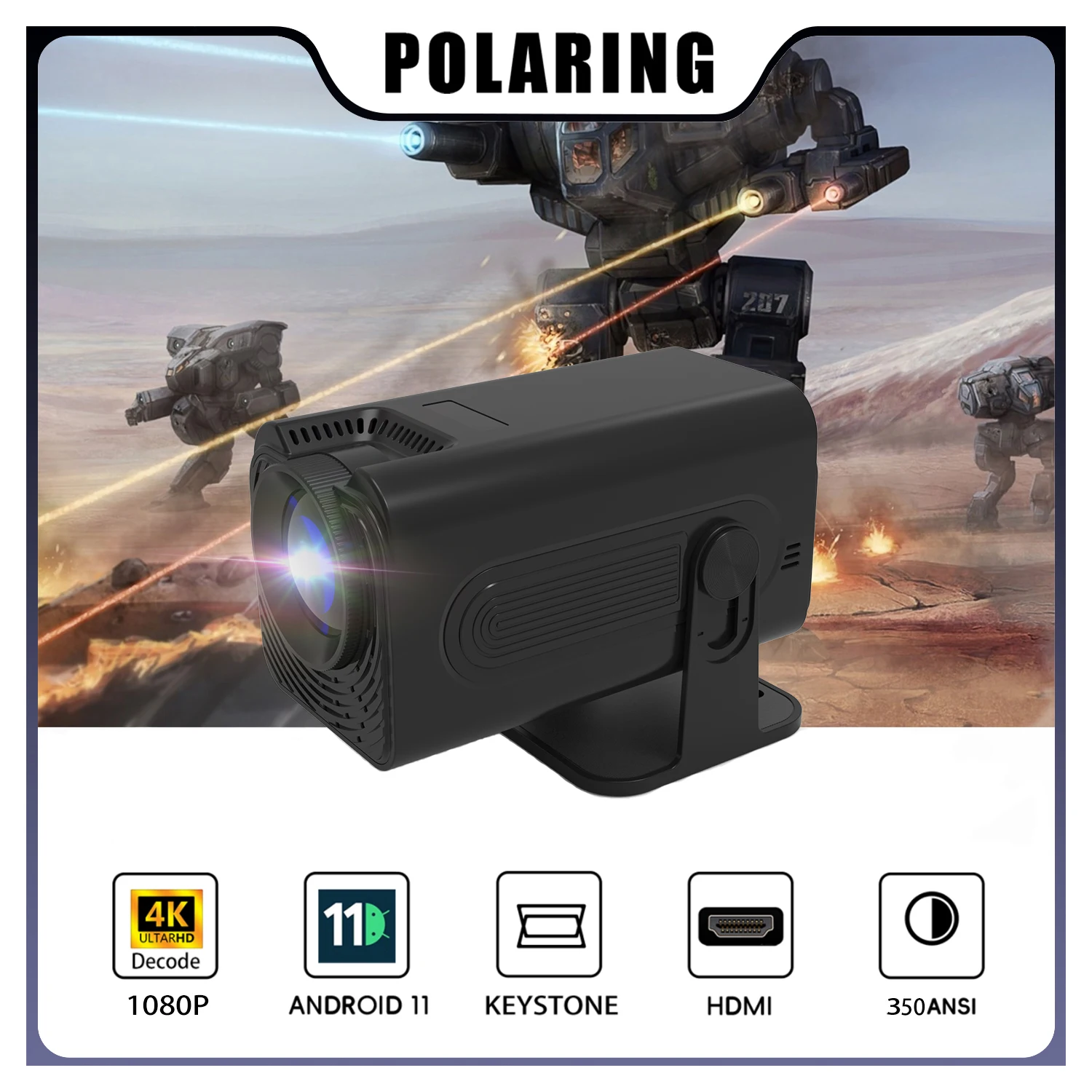 Polaring-P50-Amlogic-950S-Projector-1080p-Projetor-5G-Wifi-BT-350Ansi ...