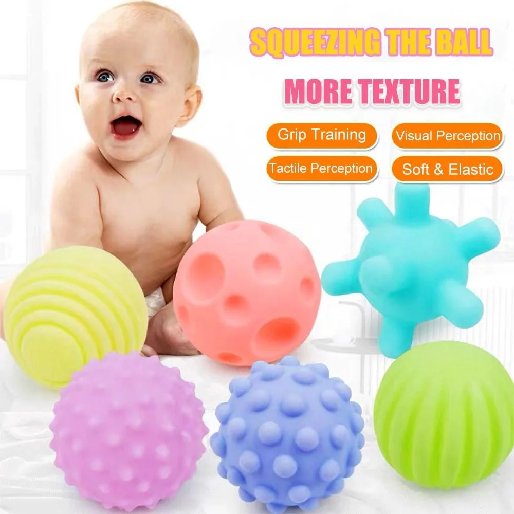 6pcs-Massage-Baby-Toy-Ball-Texture-Training-Tactile-Senses-Hand-Ball ...