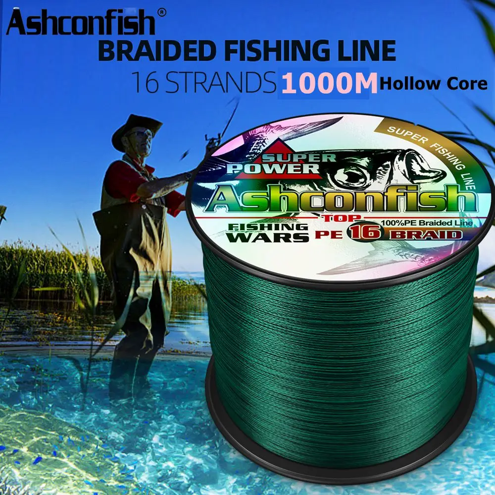 Ashconfish-16-Strands-Braided-Fishing-Line-Super-Strong-Saltwater-20LB ...