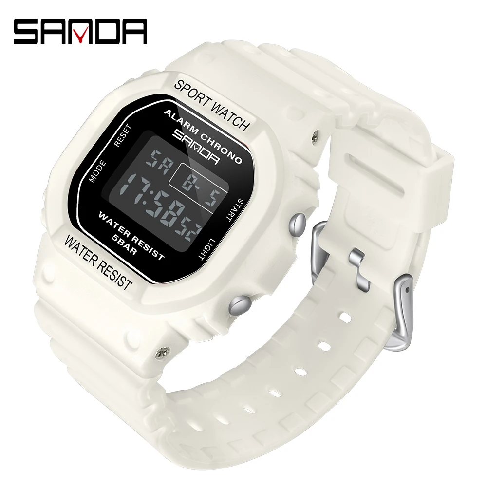SANDA-Fashion-Simple-Sport-Watch-Women-Casual-Military-Watches-Alarm ...