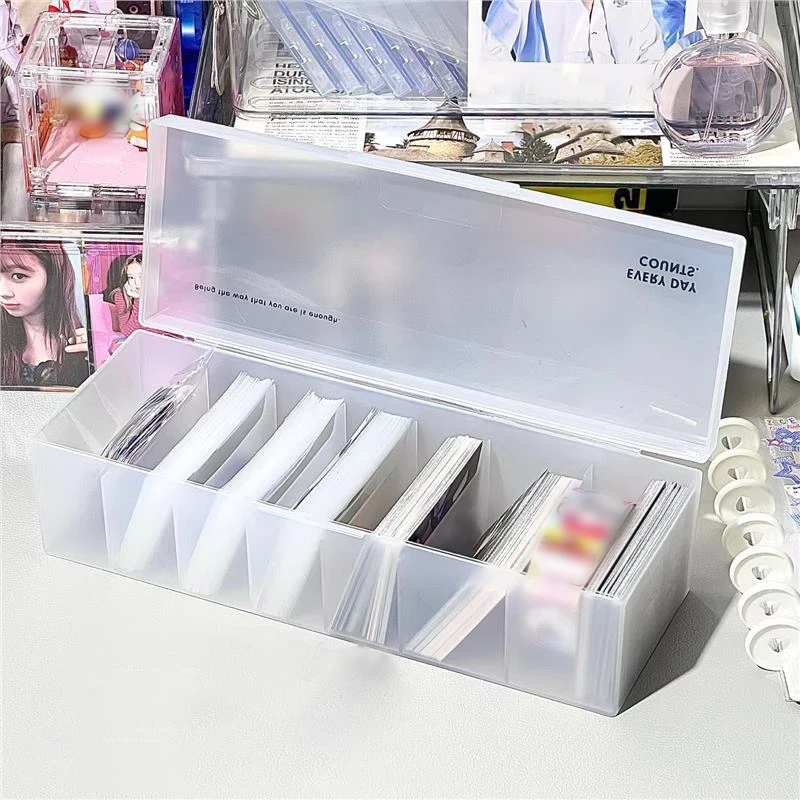 Kpop Photocard Storage Boxes Transparent Photo Card Packing Bucket ...