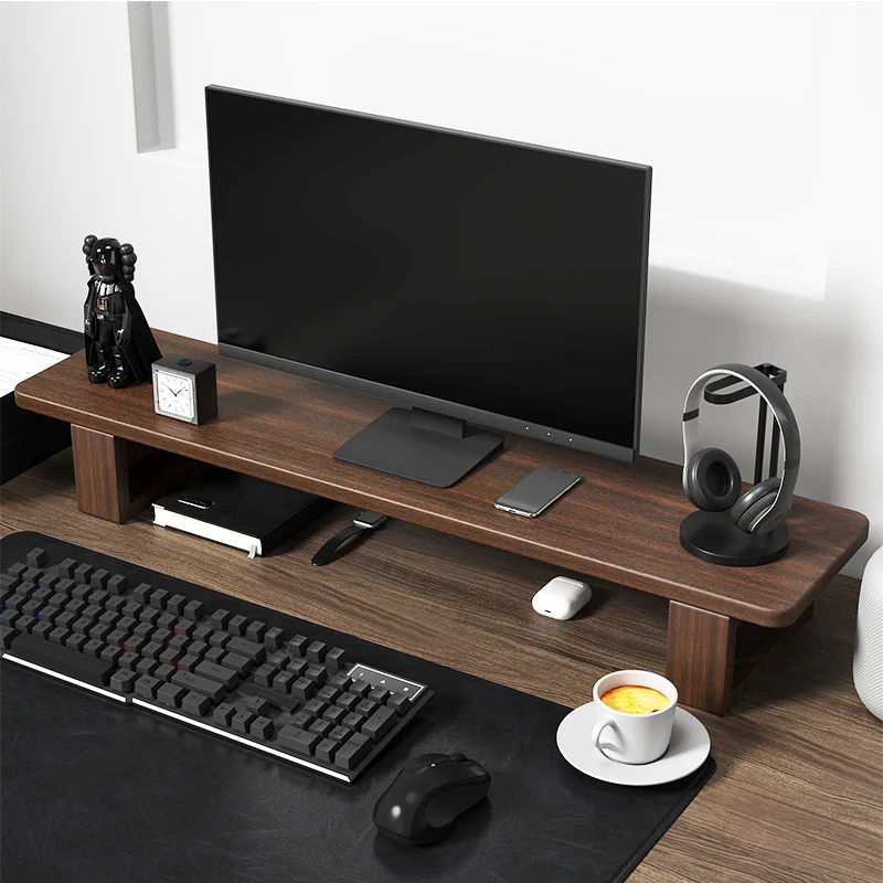 Wooden Monitor Stand,Display Mount for PC Screen and TV