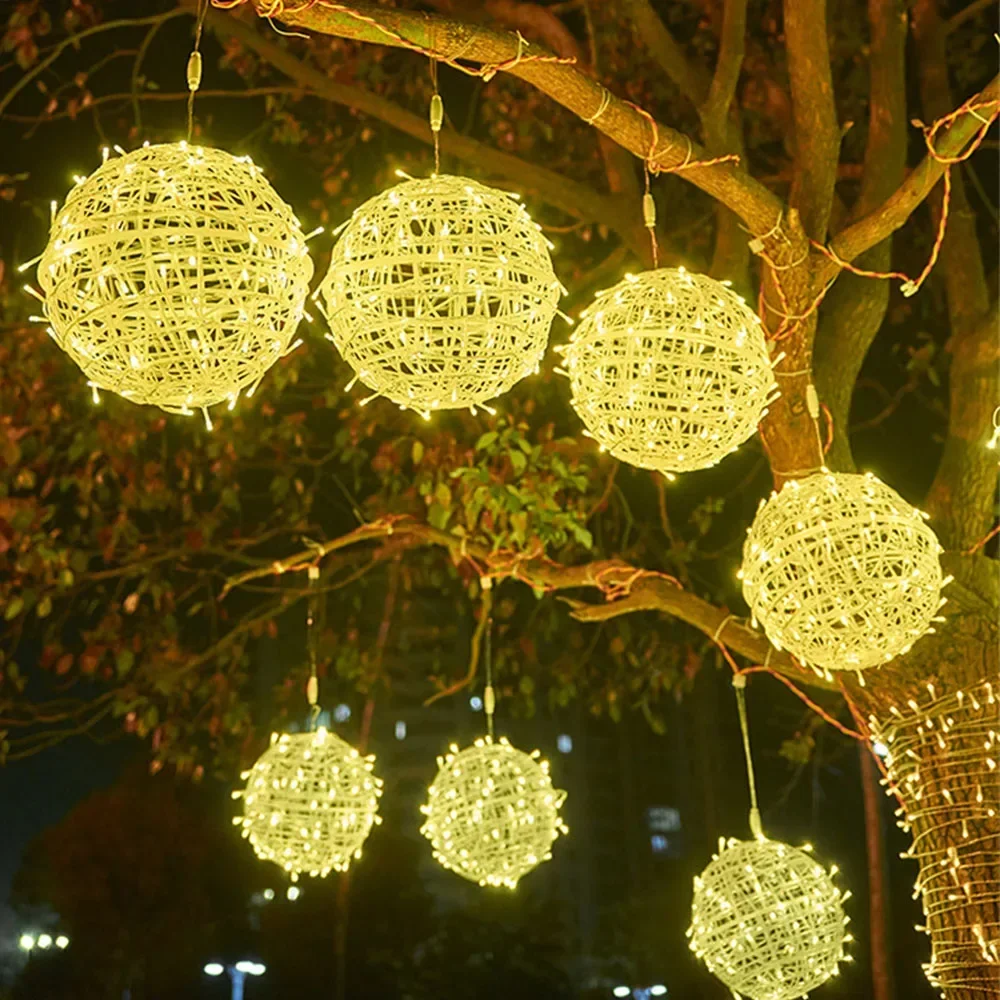 1PC-Christmas-Rattan-Ball-String-Light-Outdoor-Globe-Ball-Hanging ...