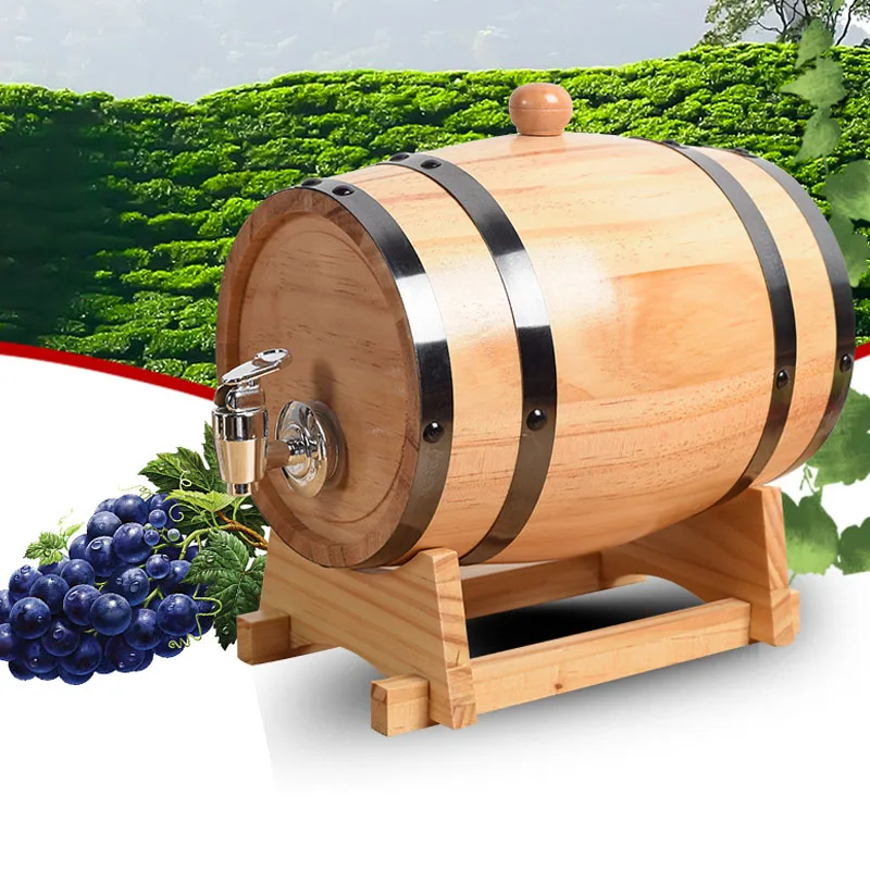 1-5-3L-Wood-Barrel-Vintage-Oak-Beer-Brewing-Tools-Tap-Dispenser-for-Rum ...