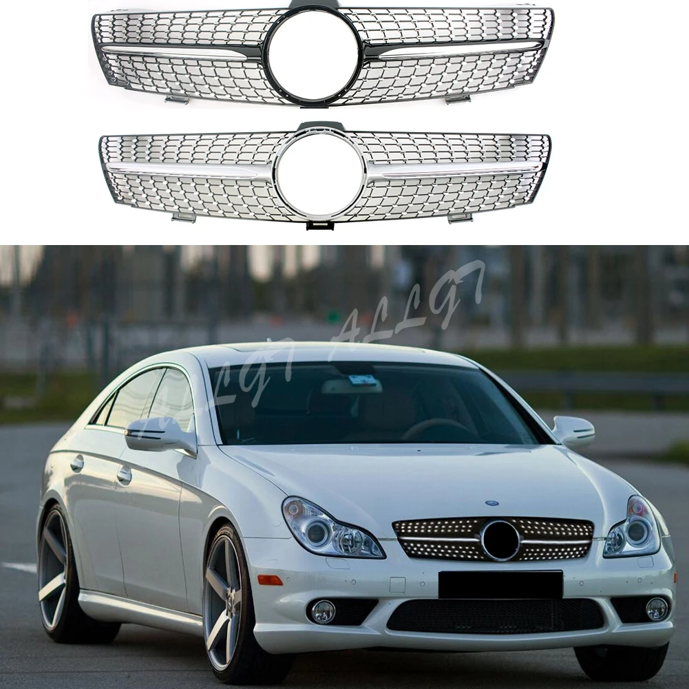 Front Racing Billet Bumper Grille Upper Facelift Grill For Mercedes ...