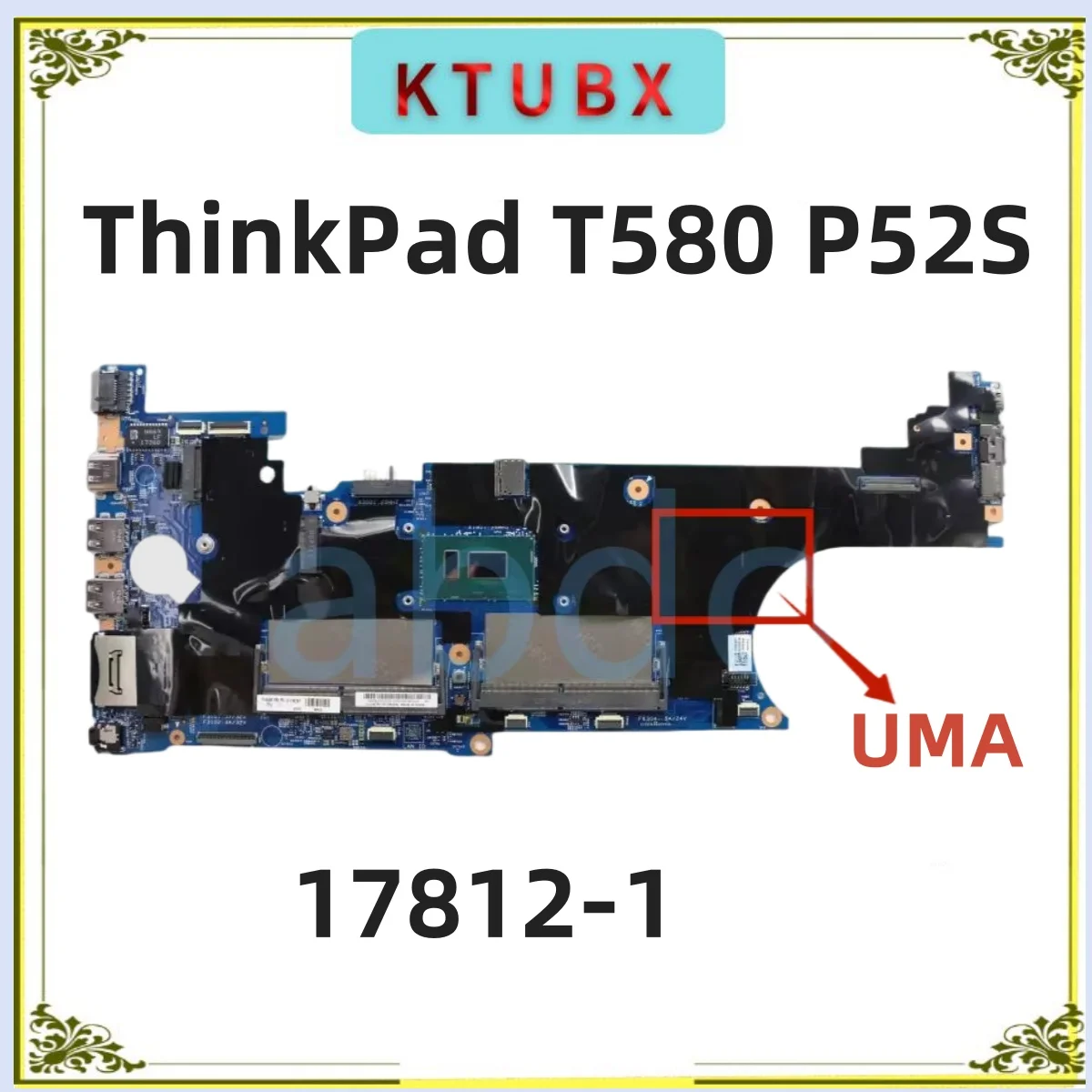 17812-1-Motherboard-For-Lenovo-ThinkPad-T580-P52S-Laptop-Motherboard ...