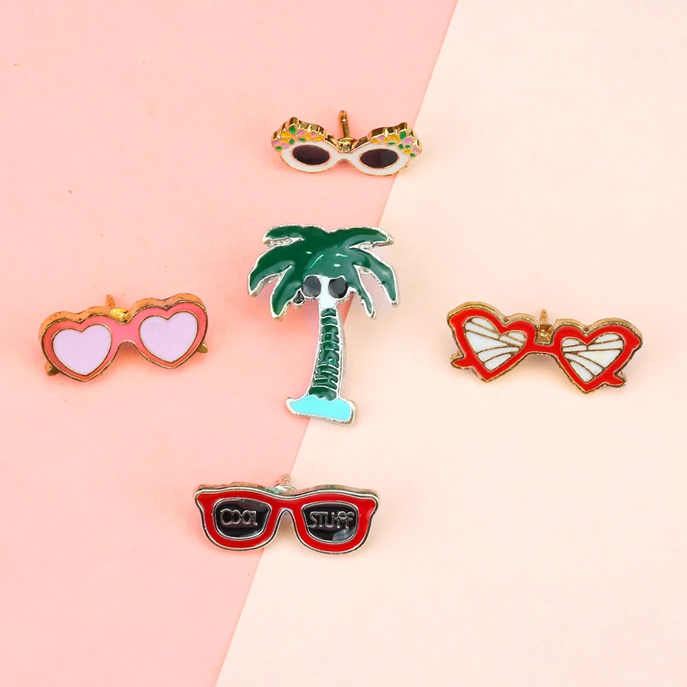 Funny-Glasses-Coconut-Tree-Brooches-for-Women-Kids-Designer-Cartoon-Pin ...