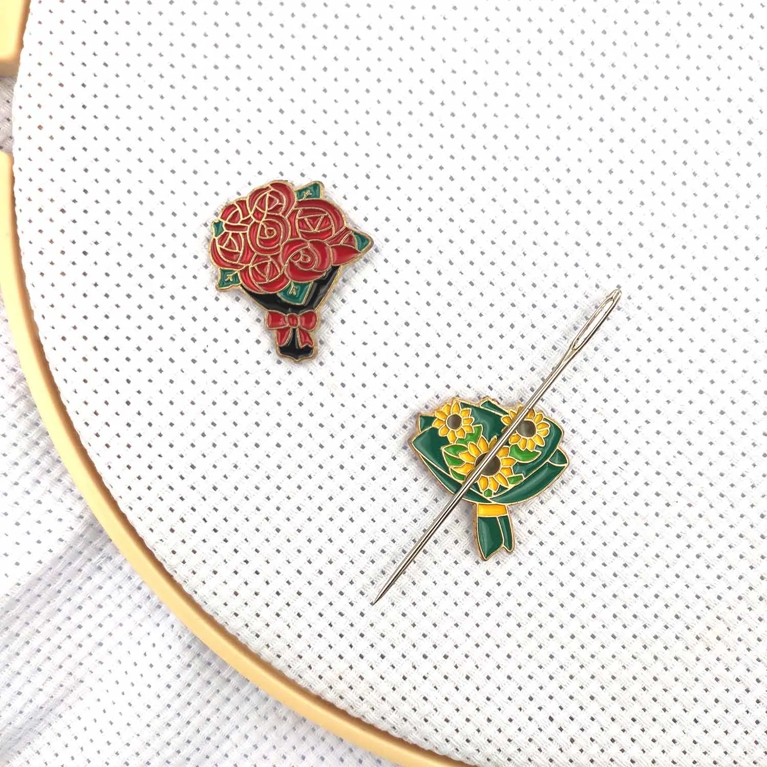 Embroidery-Needle-Minder-Magnets-Flowers-Needle-Holder-for-Sewing ...