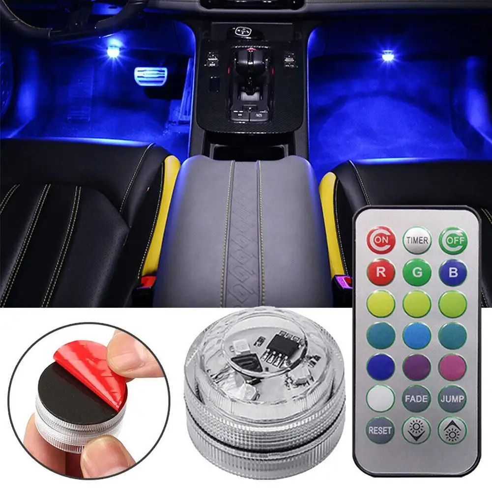 Wireless Colorful Led Car Interior Ambient Light Remote Control ...