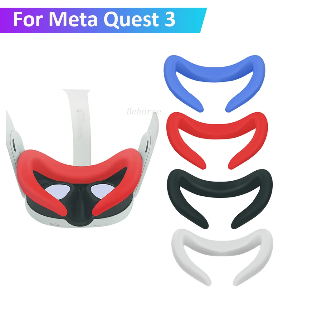 Silicone Face Mask For Oculus Quest 3 Sweatproof Washable Sweat Dust ...